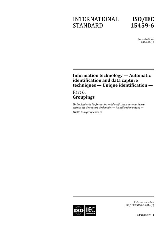 ISO/IEC 15459-6:2014 - IEC-Normen - VDE VERLAG
