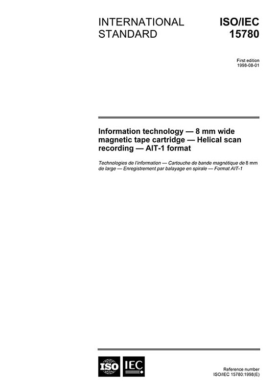 ISO/IEC 15780:1998 - IEC Standards - VDE Publishing House