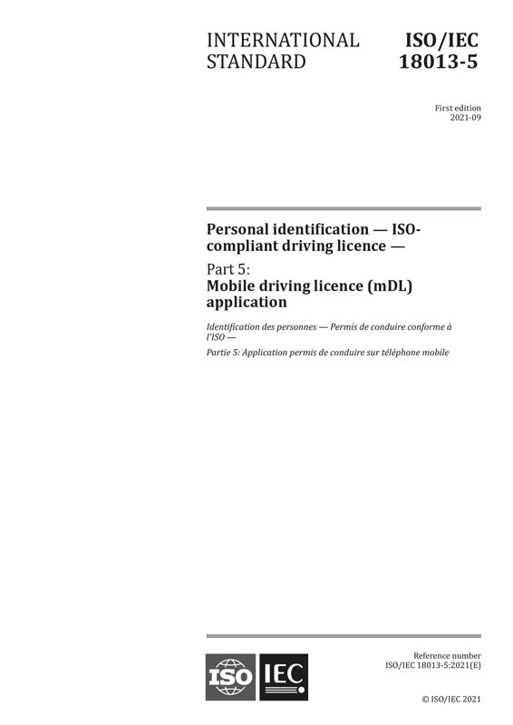 ISO/IEC 18013-5:2021 - IEC Standards - VDE Publishing House