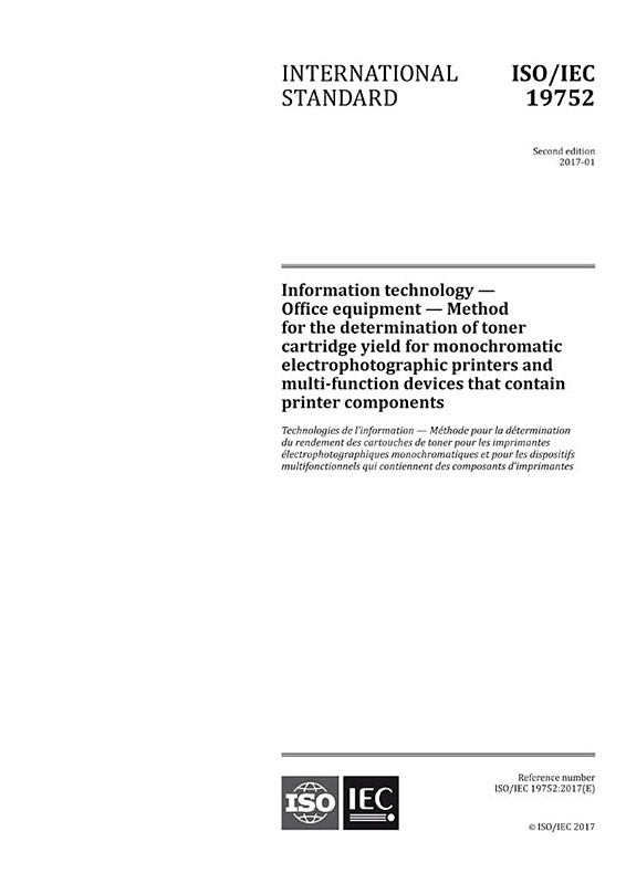 ISO/IEC 19752:2017 - IEC Standards - VDE Publishing House