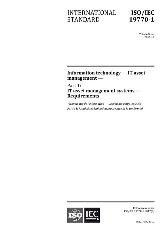 ISO/IEC 19770-1:2017 - IEC Standards - VDE Publishing House