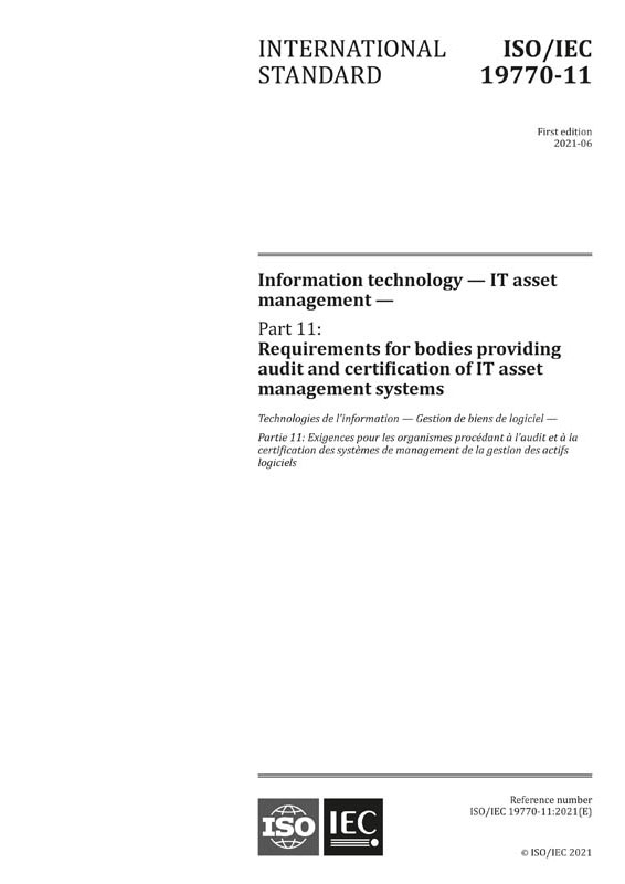 ISO/IEC 19770-11:2021 - IEC-Normen - VDE VERLAG