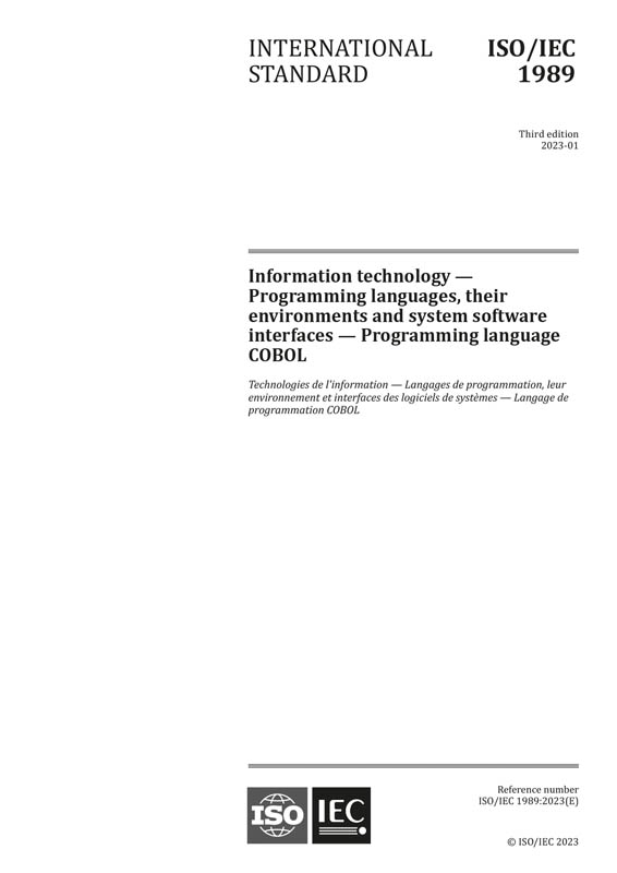 ISO/IEC 1989:2023 - IEC Standards - VDE Publishing House