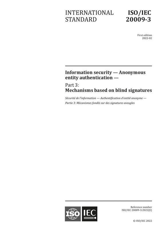 ISO/IEC 20009-3:2022 - IEC Standards - VDE Publishing House
