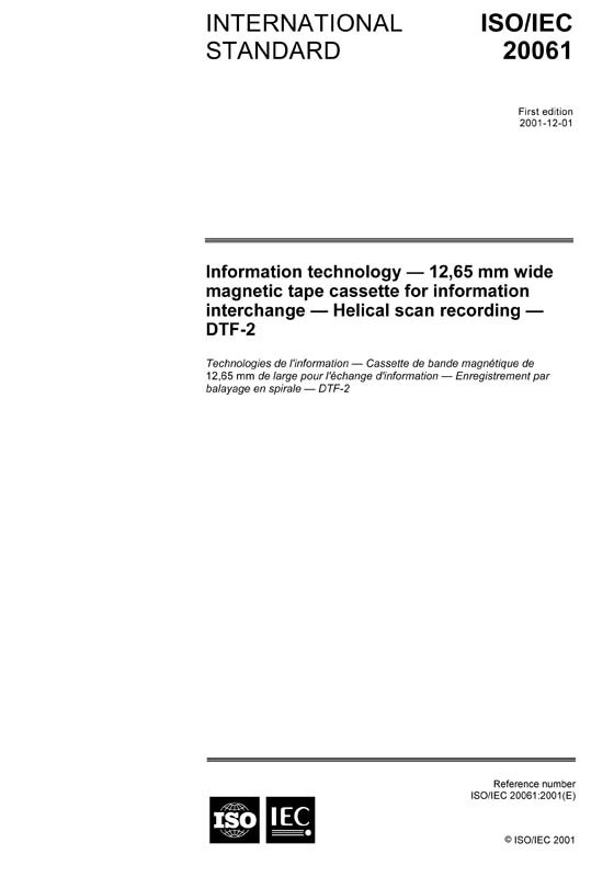 ISO/IEC 20061:2001 - IEC-Normen - VDE VERLAG
