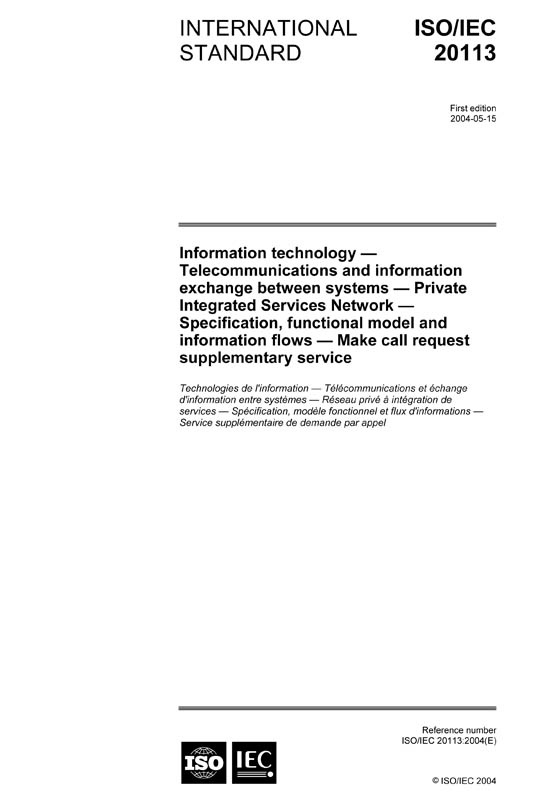 ISO/IEC 20113:2004 - IEC Standards - VDE Publishing House