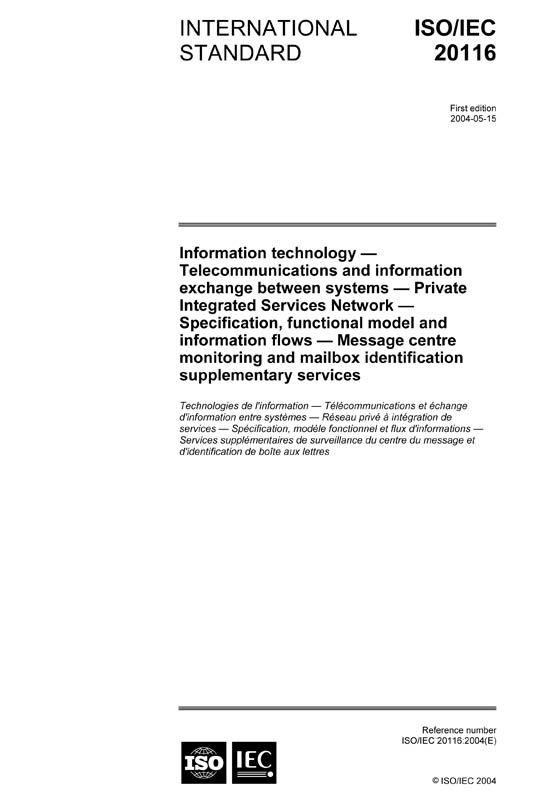ISO/IEC 20116:2004 - IEC Standards - VDE Publishing House