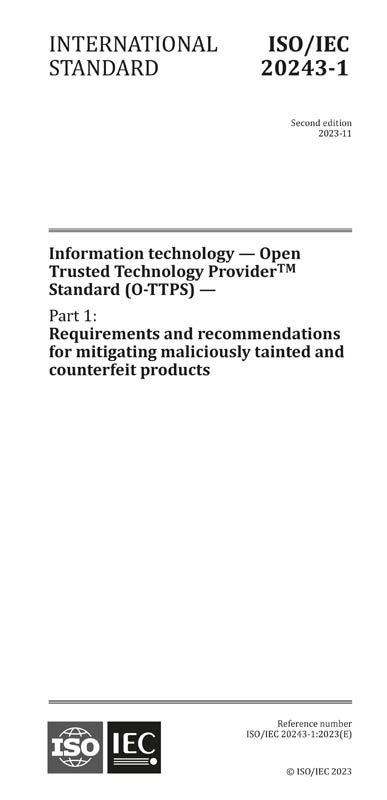 ISO/IEC 20243-1:2023 - IEC Standards - VDE Publishing House