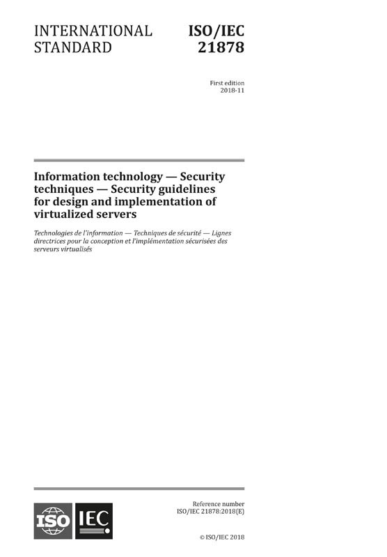 ISO/IEC 21878:2018 - IEC Standards - VDE Publishing House