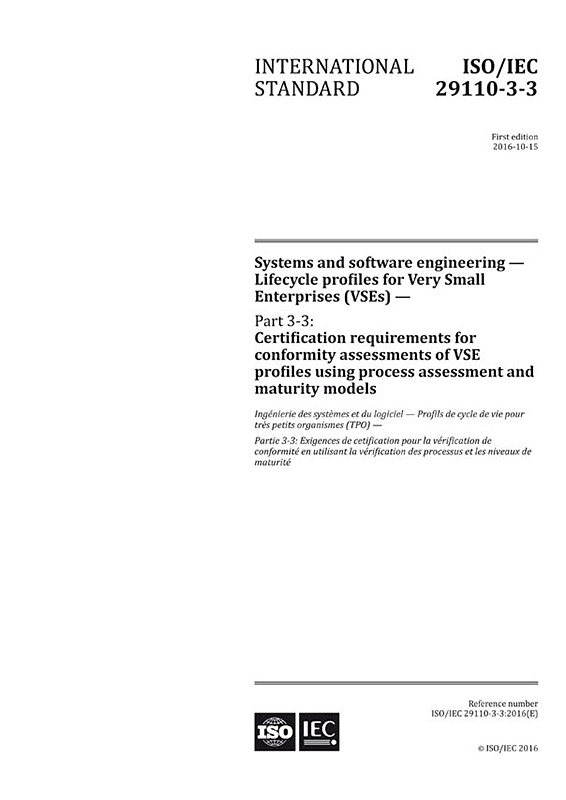 ISO/IEC 29110-3-3:2016 - IEC-Normen - VDE VERLAG