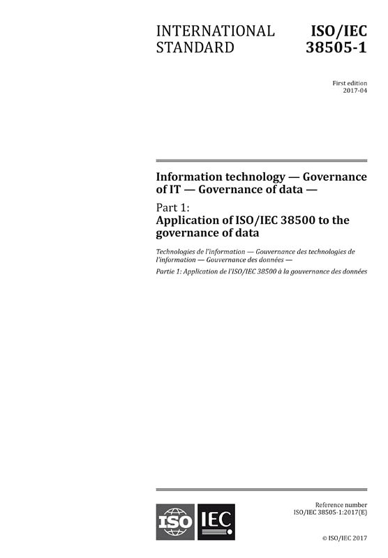 ISO/IEC 38505-1:2017 - IEC Standards - VDE Publishing House