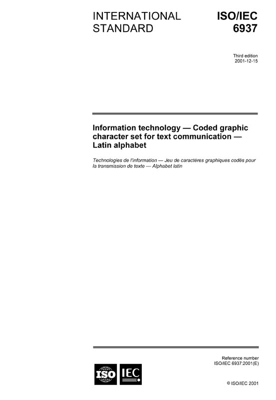 ISO/IEC 6937:2001 - IEC-Normen - VDE VERLAG