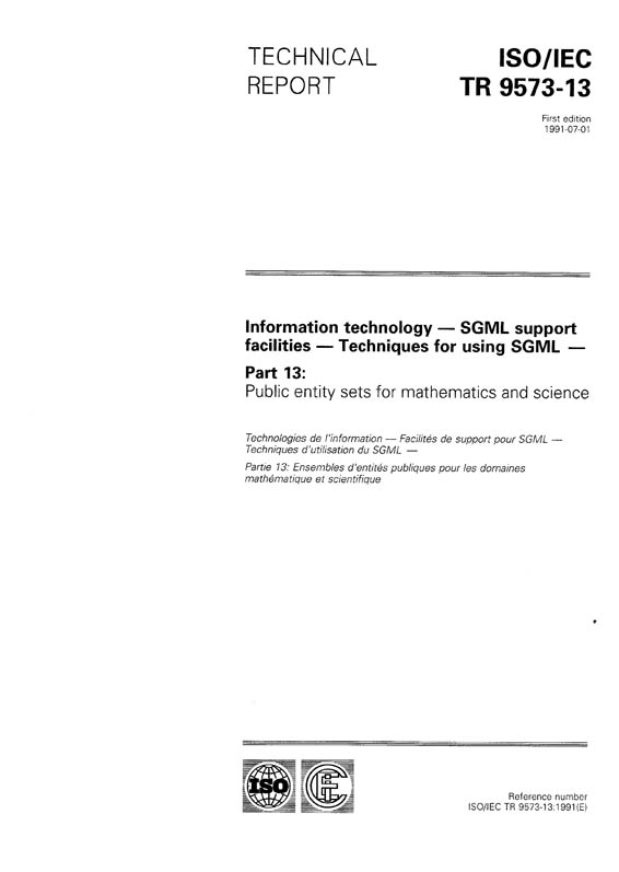 ISO/IEC TR 9573-13:1991 - IEC-Normen - VDE VERLAG