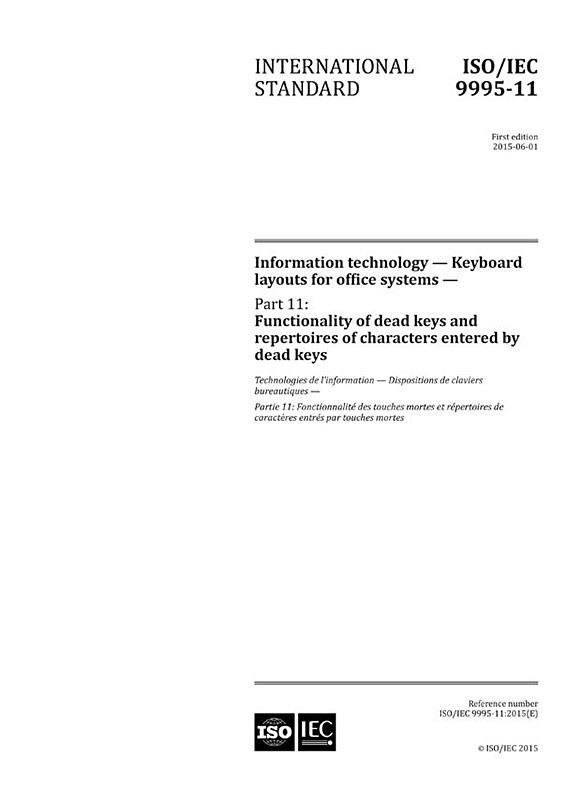 ISO/IEC 9995-11:2015 - IEC-Normen - VDE VERLAG