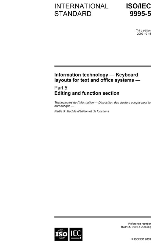 ISO/IEC 9995-5:2009 - IEC-Normen - VDE VERLAG