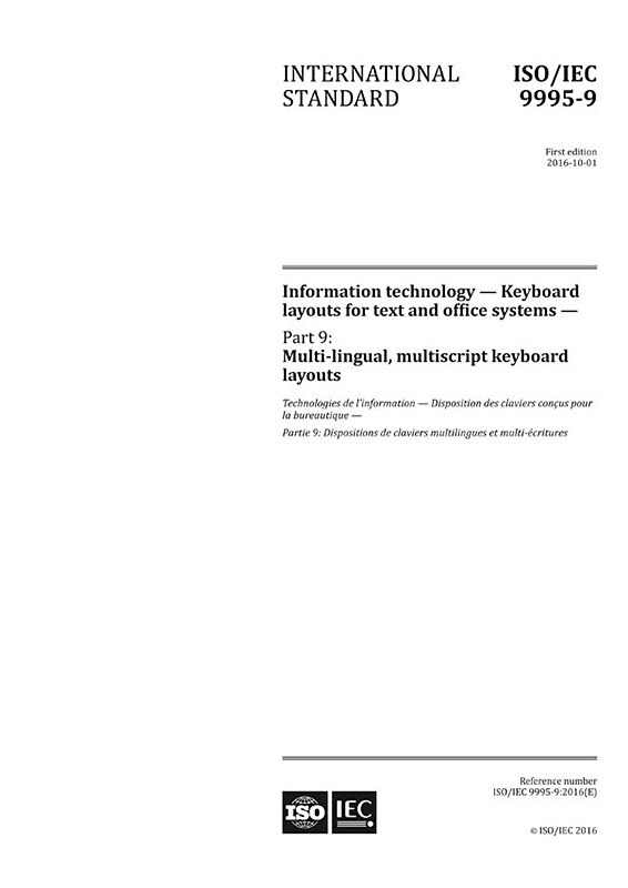 ISO/IEC 9995-9:2016 - IEC-Normen - VDE VERLAG