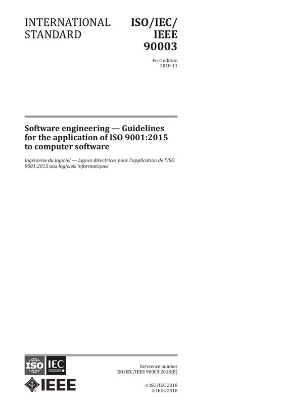 ISO/IEC/IEEE 90003:2018 - IEC Standards - VDE Publishing House