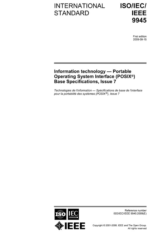 ISO/IEC/IEEE 9945:2009 - IEC-Normen - VDE VERLAG