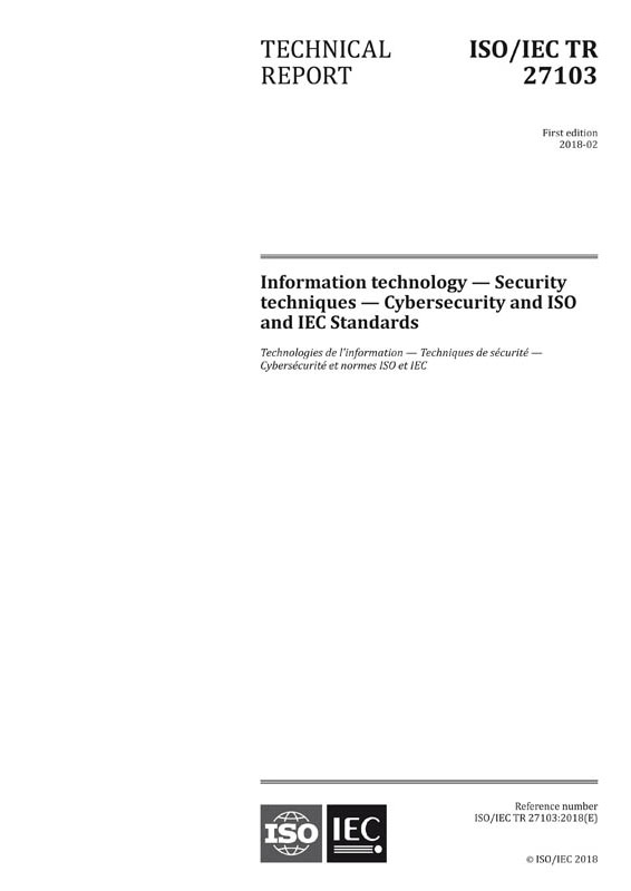 ISO/IEC TR 27103:2018 - IEC Standards - VDE Publishing House